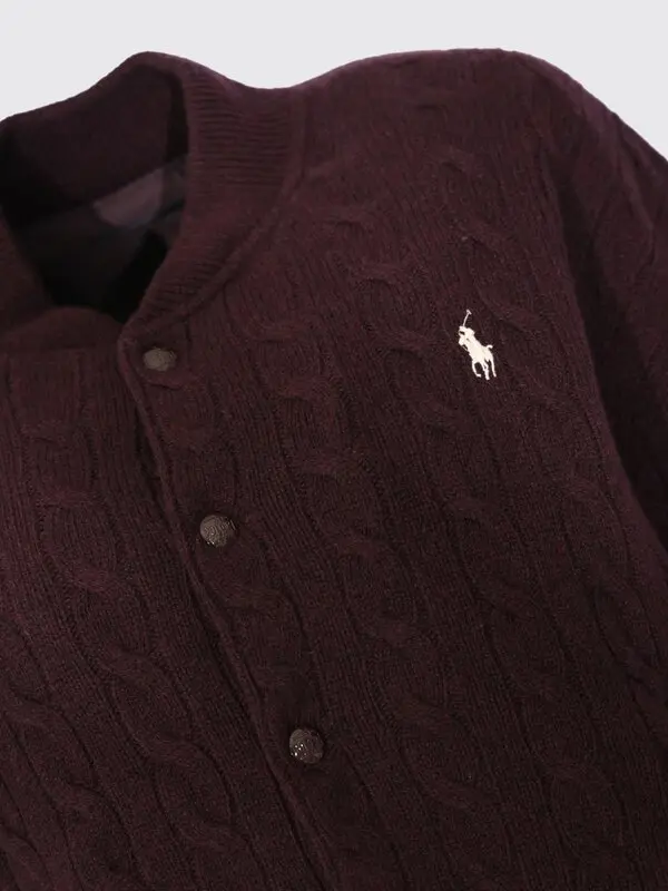 Polo Ralph Lauren Wool & Cashmere Bomber Cardigan - Violet