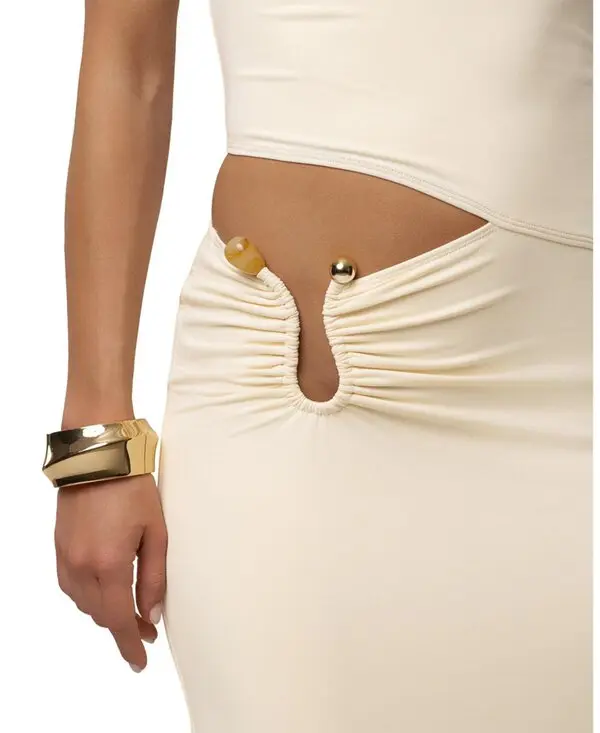 JLUXLABEL Strapless Maxi Dress With "u" Hardware Detail