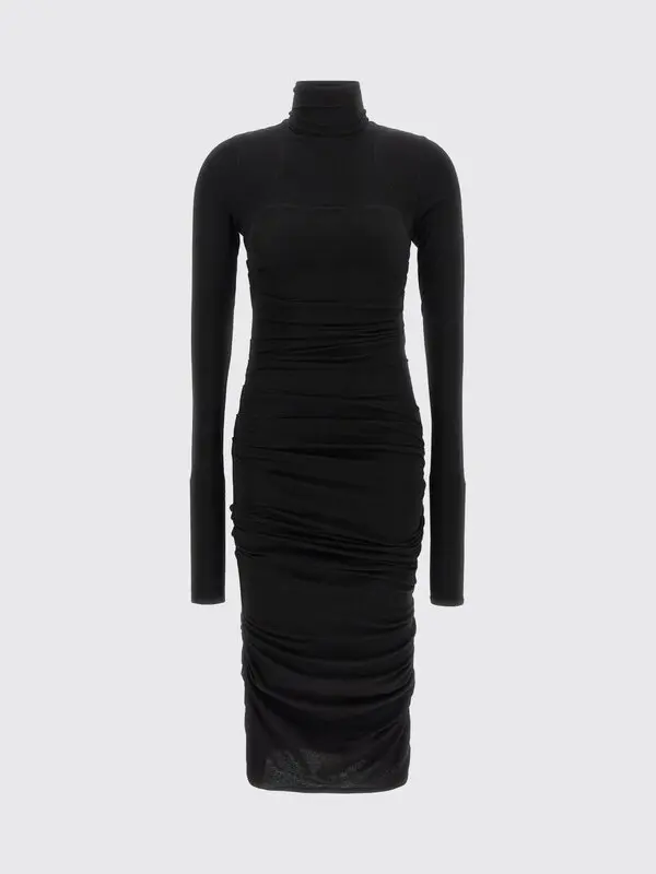 Elisabetta Franchi Wool-knit Sheath Dress With Turtleneck