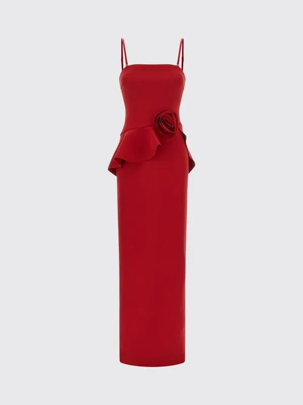 ROTATE BY BIRGER CHRISTENSEN Maxi Dress With Rose Embellishment