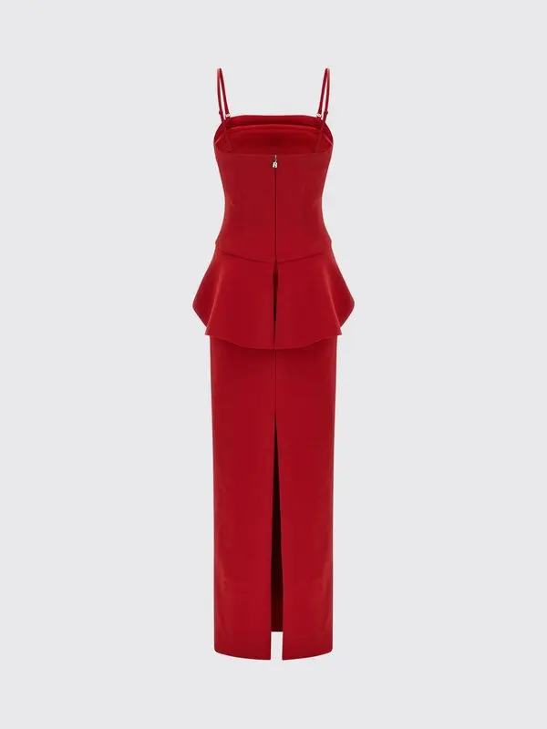 ROTATE BY BIRGER CHRISTENSEN Maxi Dress With Rose Embellishment
