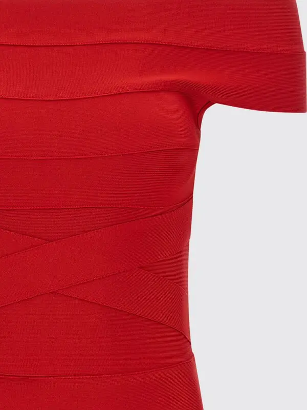 ROTATE BY BIRGER CHRISTENSEN Off-the-shoulder Bandage Dress