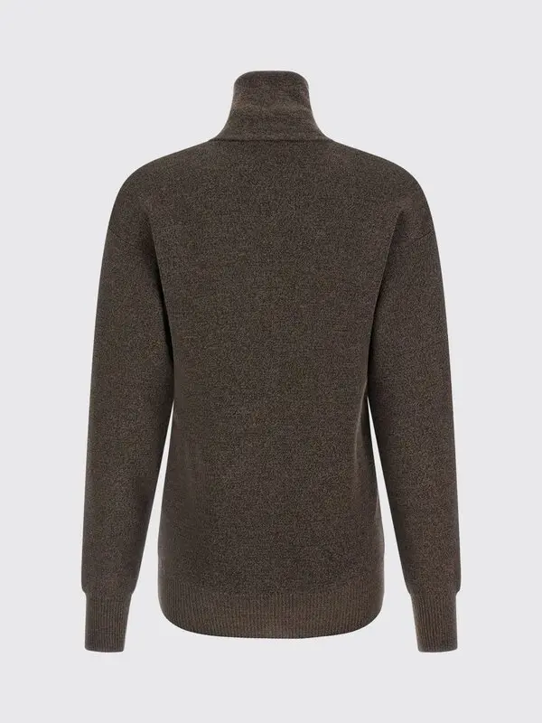 LEMAIRE Wool High-neck Cardigan - Earth