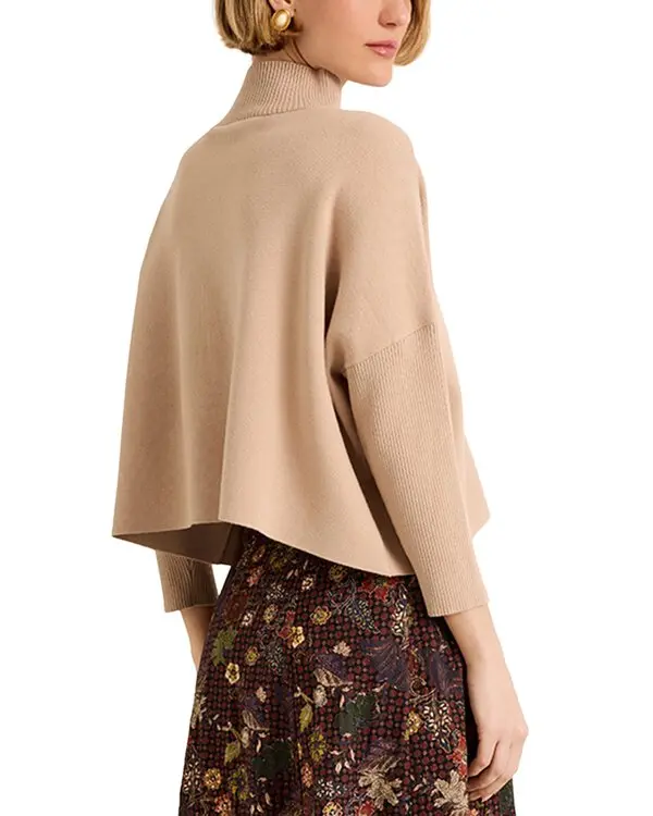 MARIE OLIVER Claudie Mock Neck Crop Top