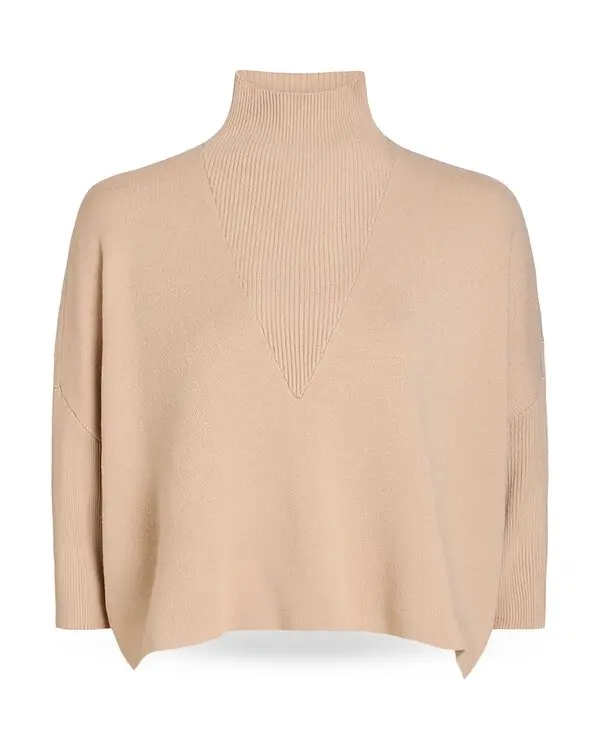 MARIE OLIVER Claudie Mock Neck Crop Top