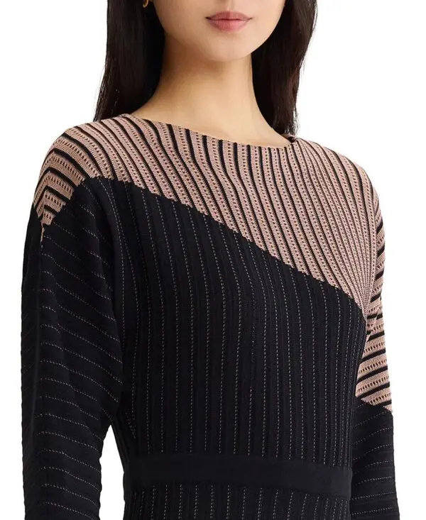 Misook Fit & Flare Midi Dress