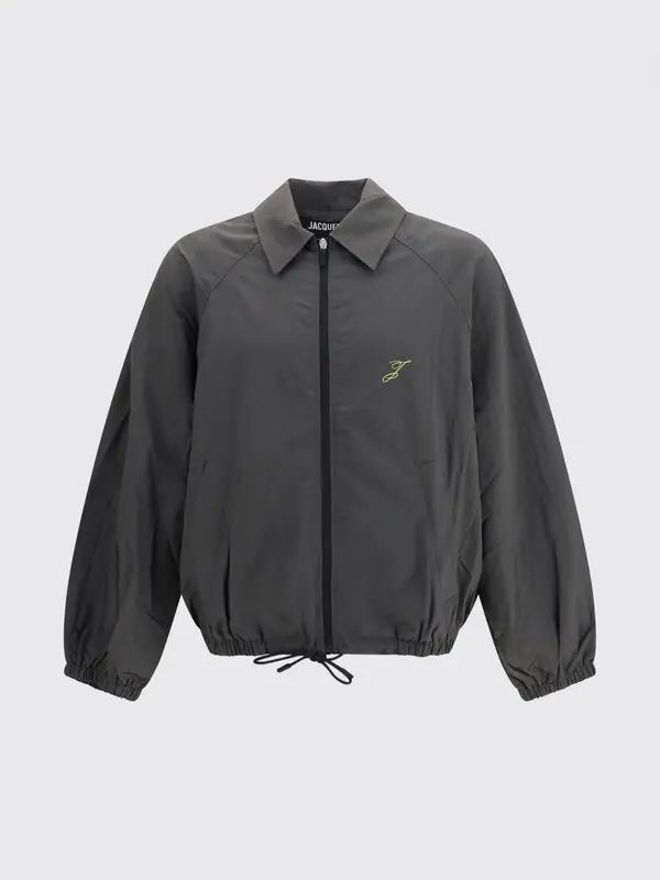 Jacquemus Nylon Shirt Jacket With Zip Closure And Embroidered Logo