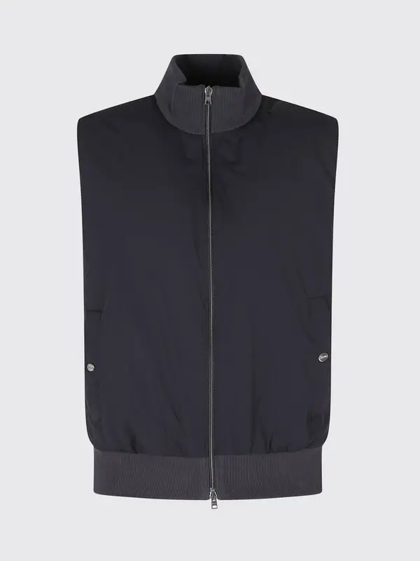 Herno Padded Technical Nylon High-neck Gilet With Two-way Zip