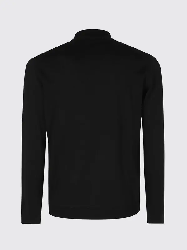 ROBERTO COLLINA Long-sleeved Merino Wool Crew-neck Jumper - Black