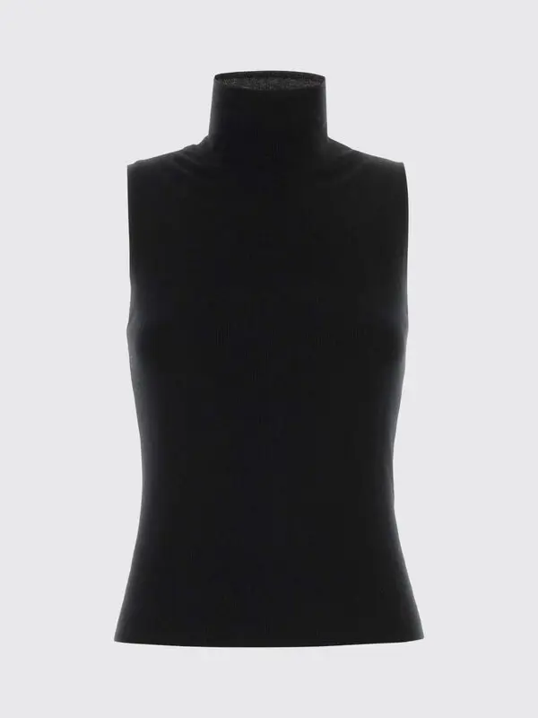 Extreme Cashmere Ribbed Turtleneck Sleeveless Top