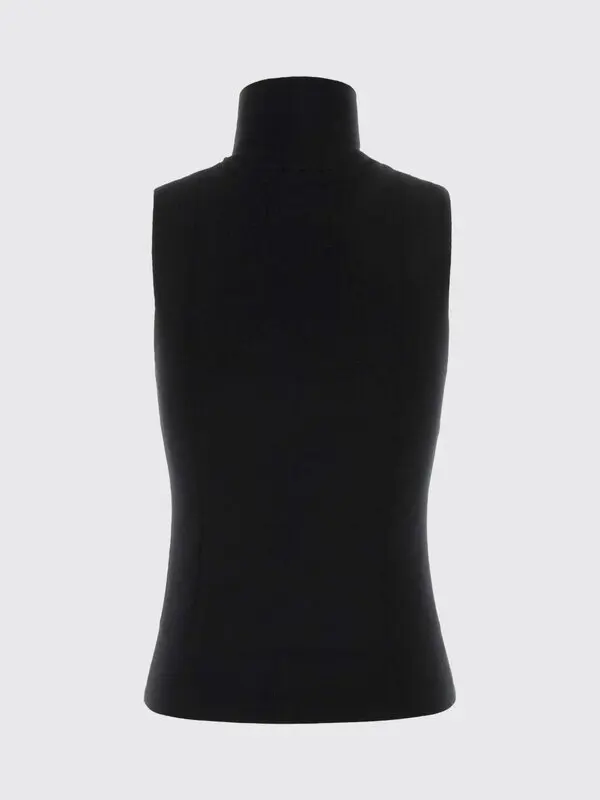 Extreme Cashmere Ribbed Turtleneck Sleeveless Top