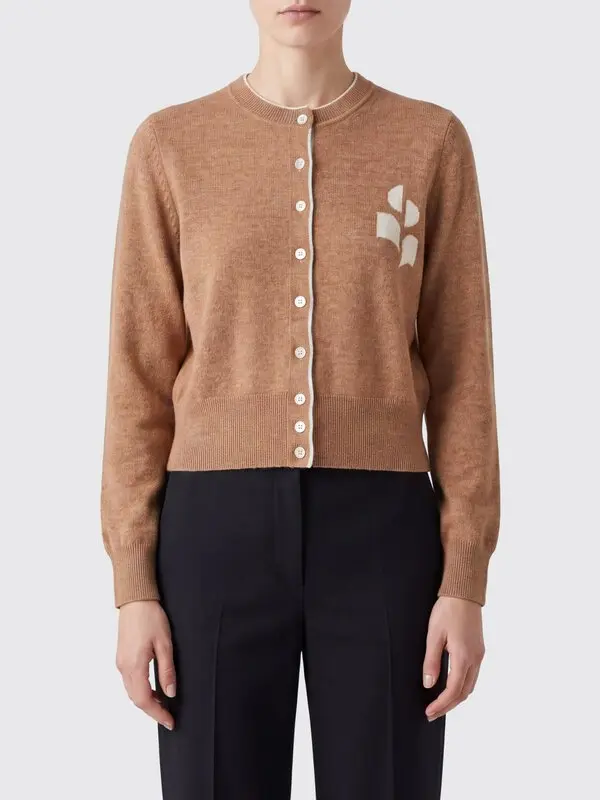Isabel Marant Étoile Cardigan With Emblem - Camel
