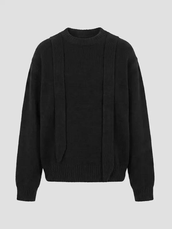 Sacai Wool Crewneck Jumper - Black
