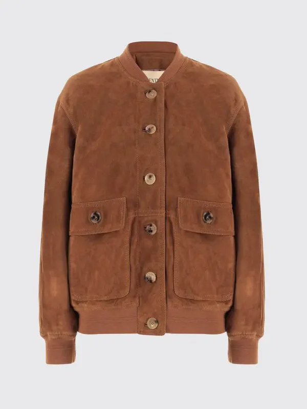 Valentino Garavani Suede Lambskin Bomber Jacket With Hood