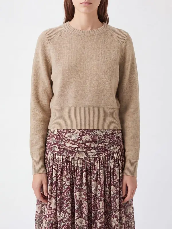 Isabel Marant Étoile Merino Wool And Cashmere Blend Crewneck Jumper - Beige