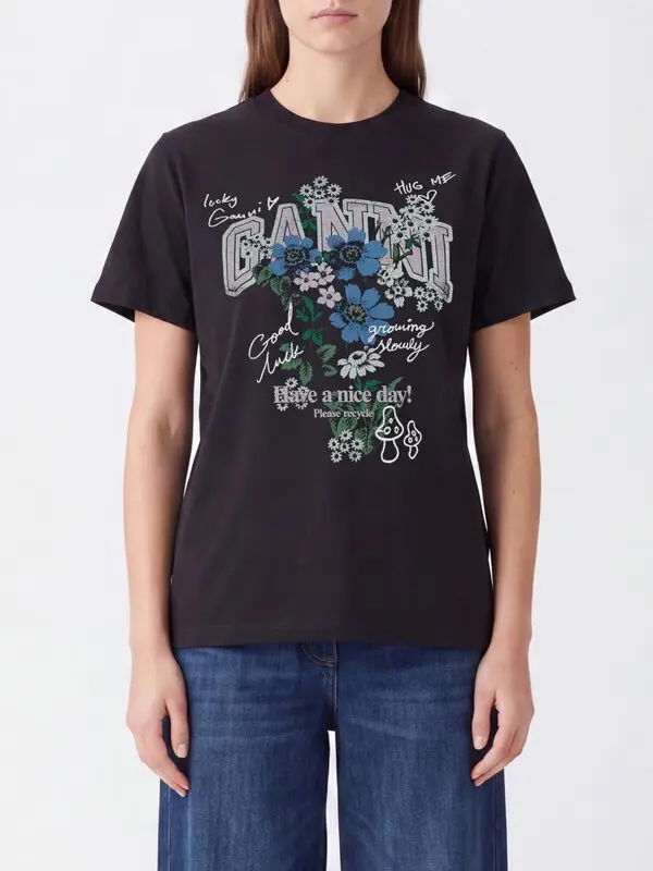 GANNI T-shirt - Black