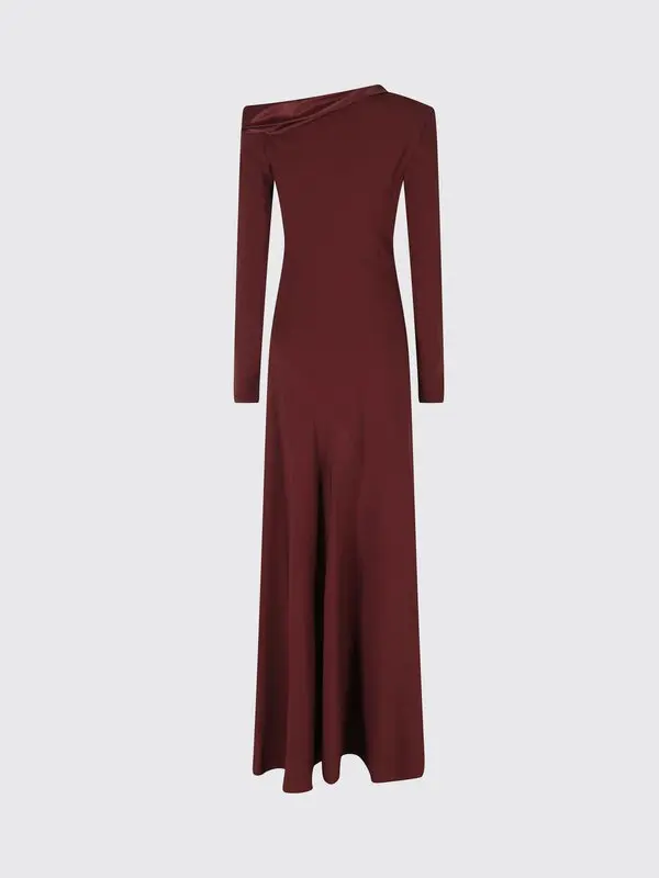 Alberta Ferretti One-shoulder Midi Dress With Slit - Red