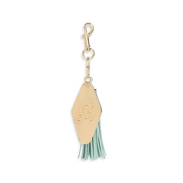 Bloomingdale'S Hotel Tassel Key Chain Exclusive - Teal