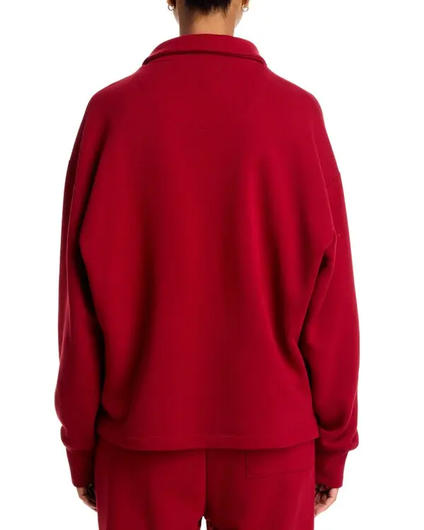 Rag & Bone Rb X Bloom Vintage Terry Half Zip Sweatshirt - Bordeaux