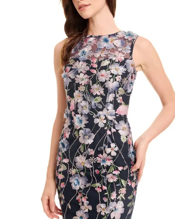 Dress The Population Claudette Dress - Navy Multi