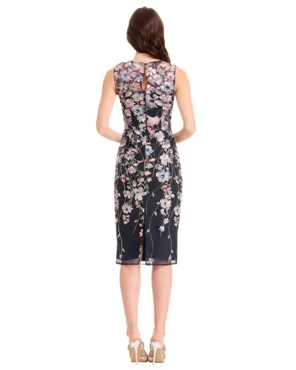 Dress The Population Claudette Dress - Navy Multi
