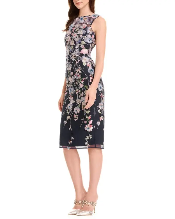 Dress The Population Claudette Dress - Navy Multi