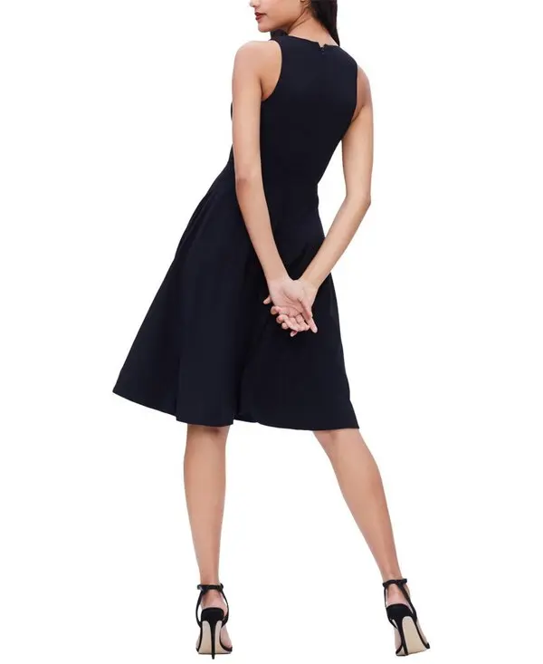 Dress The Population Catalina V-neck A-line Midi Dress - Black