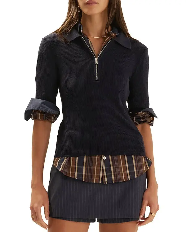 FAVORITE DAUGHTER The Downtown Wool Polo Sweater