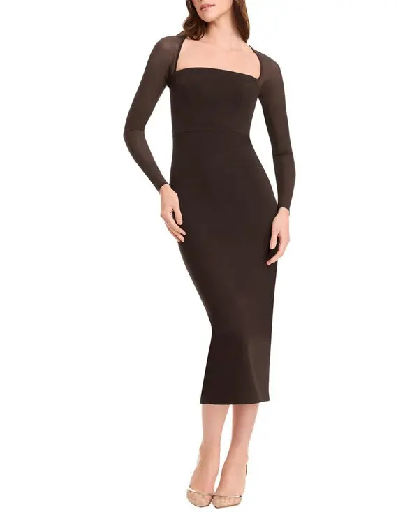 Dress The Population Maxine Midi Dress - Mocha