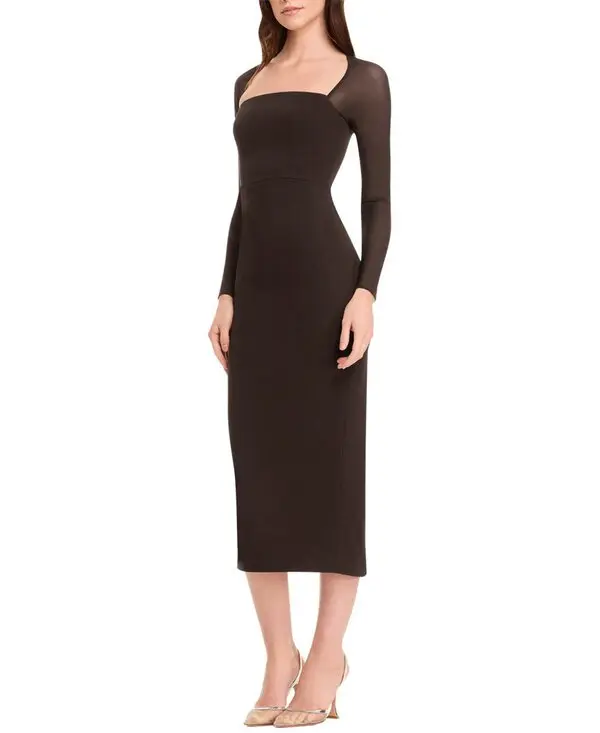 Dress The Population Maxine Midi Dress - Mocha