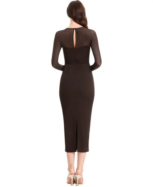 Dress The Population Maxine Midi Dress - Mocha