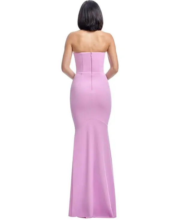 Dress The Population Izzy Strapless Plunge Panel Mermaid Gown - Lavender