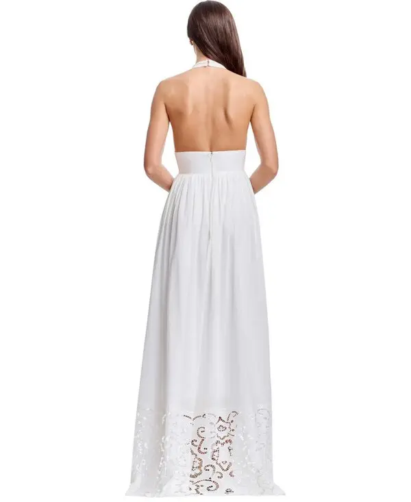 Dress The Population Nessie Halter Plunge Gown