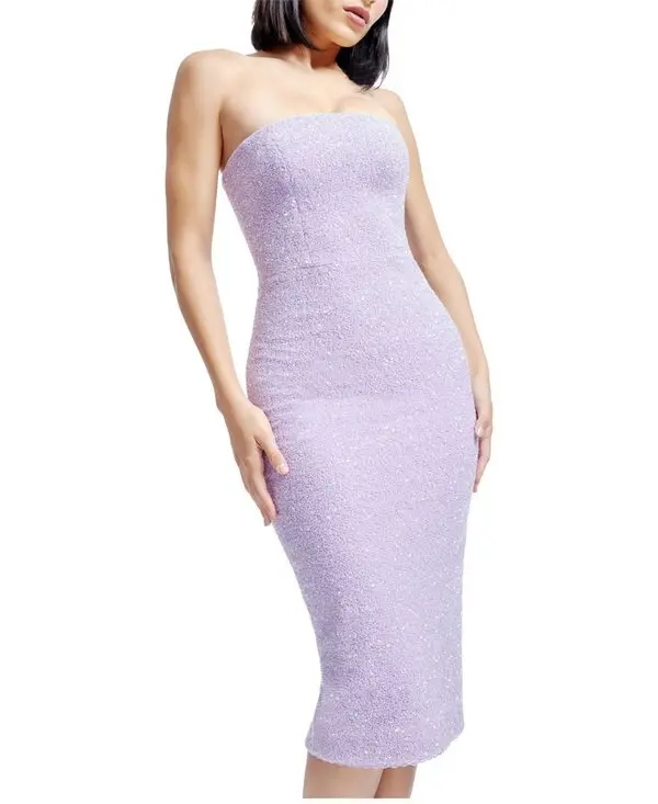 Dress The Population Viviana Strapless Sequin Bodycon Midi Dress