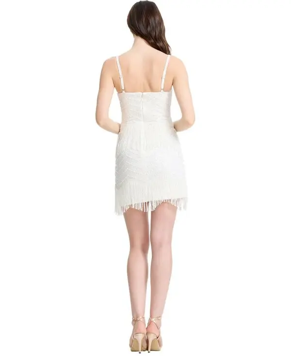 Dress The Population Sequin Fringe Mini Dress