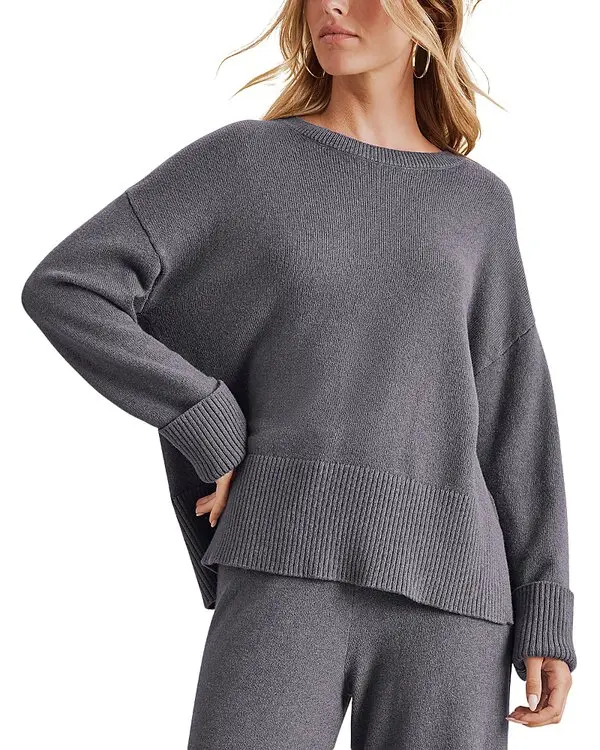 Splendid Haven Crewneck Sweater - Ash Navy