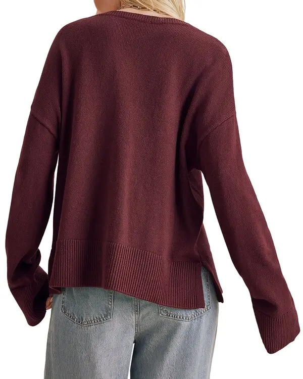 Splendid Haven Crewneck Sweater - Merlot