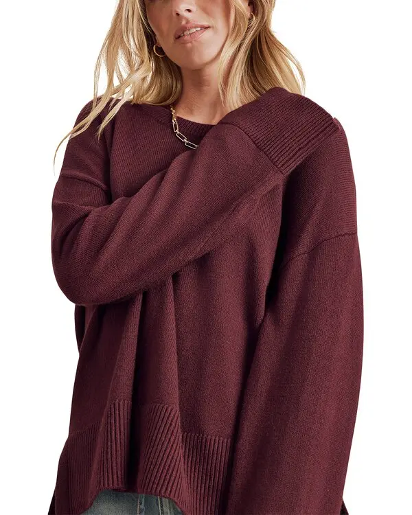 Splendid Haven Crewneck Sweater - Merlot