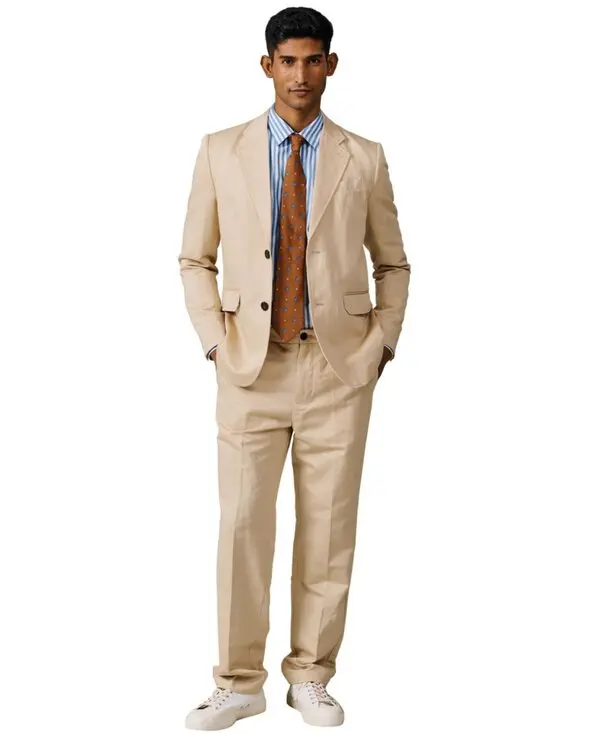 Aubin Pasmore Tailored Linen Blend Blazer - Sand