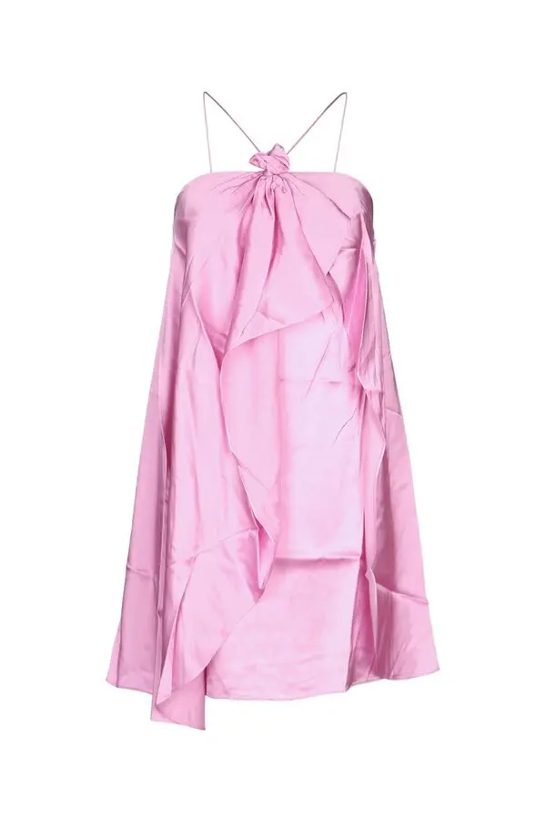 Acne Studios Strapless Gown With Sculptural Drape - Blushpink