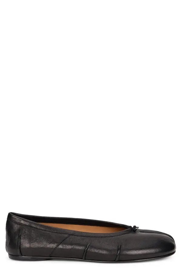 MAISON MARGIELA Split-toe Leather Ballet Flats - Black
