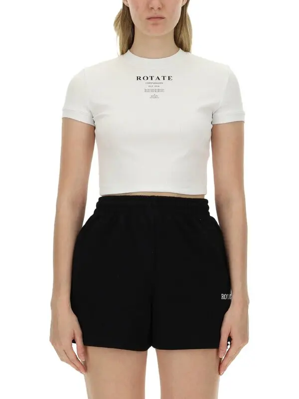 ROTATE BY BIRGER CHRISTENSEN Slim Fit Logo T-shirt - White