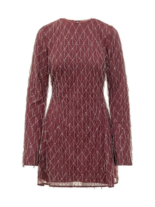 ROTATE BY BIRGER CHRISTENSEN Sequin Embellished Mini Dress - Winetasting