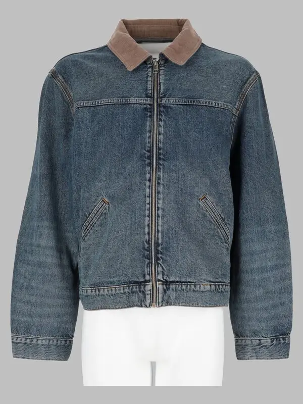 FRAME Cotton-lyocell Zip-up Jacket - Denim