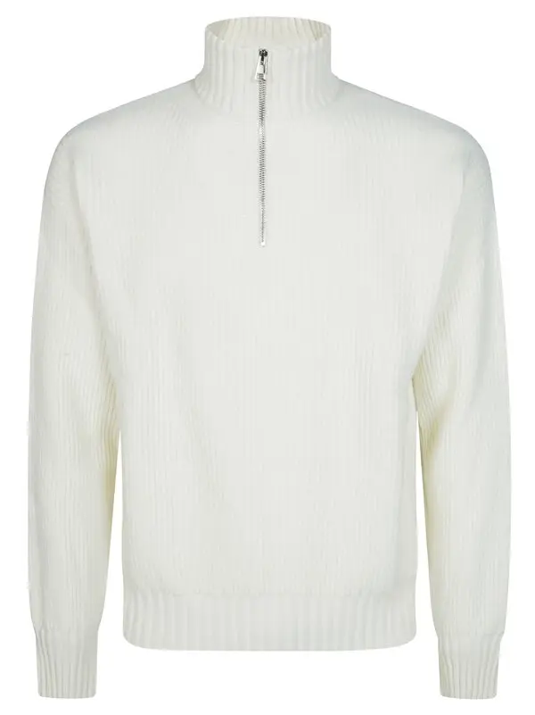 DIANA STUDIO Zip English Rib Knit Polo
