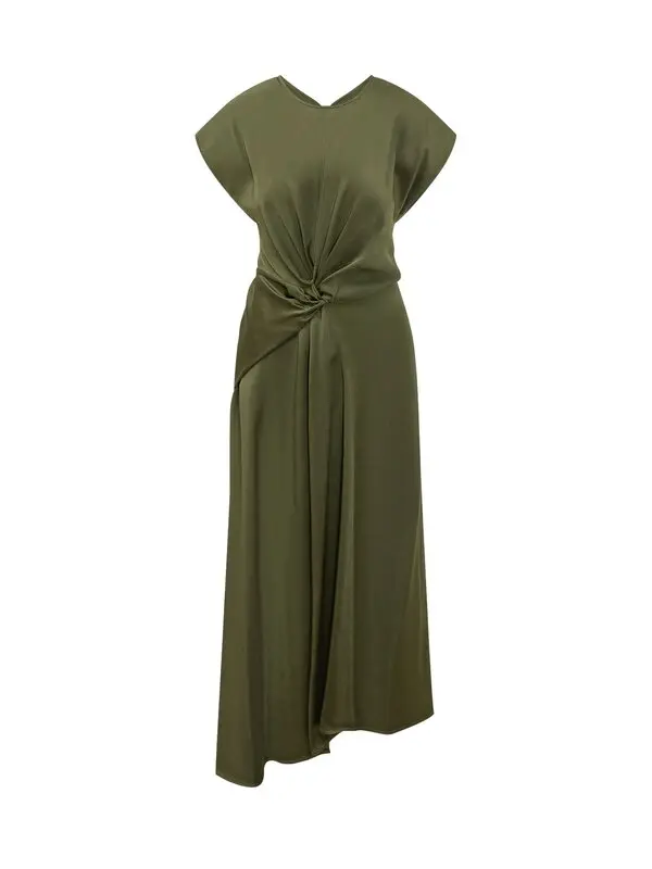 Victoria Beckham Aria Midi Dress - Marsh Green