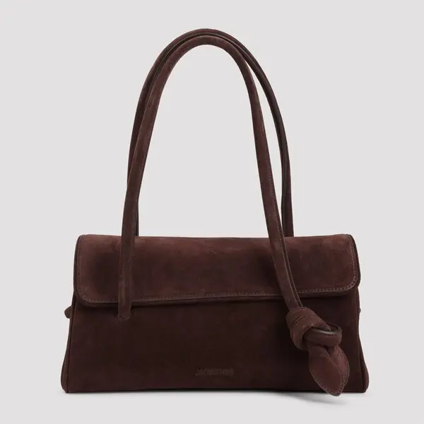Jacquemus Long Handbag In 100% Suede Calf Leather, W33cm X H18.5cm X D11.5cm - Brown