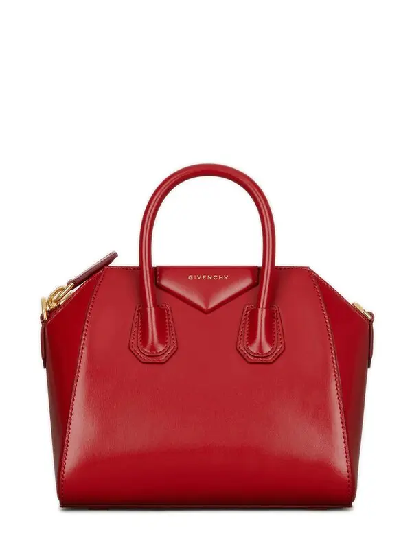 Givenchy 19 X 26 X 13 Cm Calf Leather Satchel With Adjustable Strap - Rosso