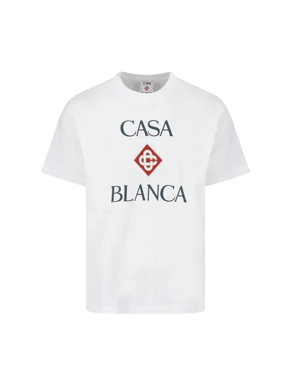 Casablanca 100% Organic Cotton Jersey T-shirt - White