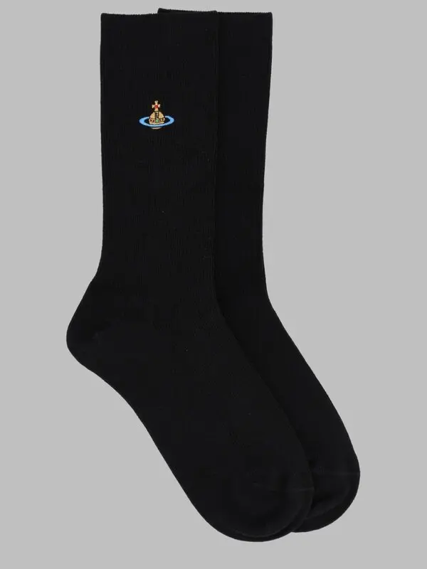 VIVIENNE WESTWOOD Ribbed Socks - Black